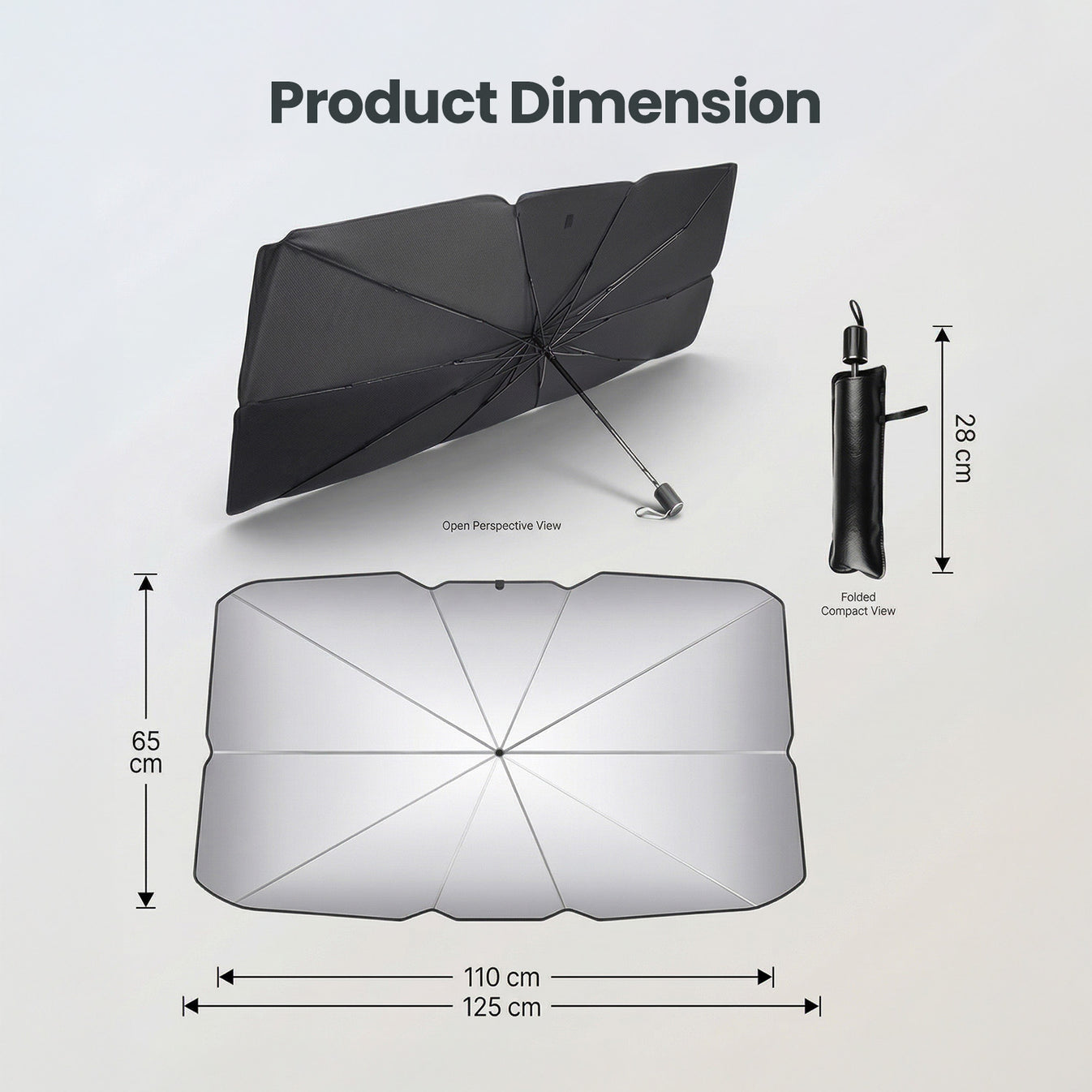ArmourGuards SunShield Pro – Foldable Windshield Sun Shade Umbrella