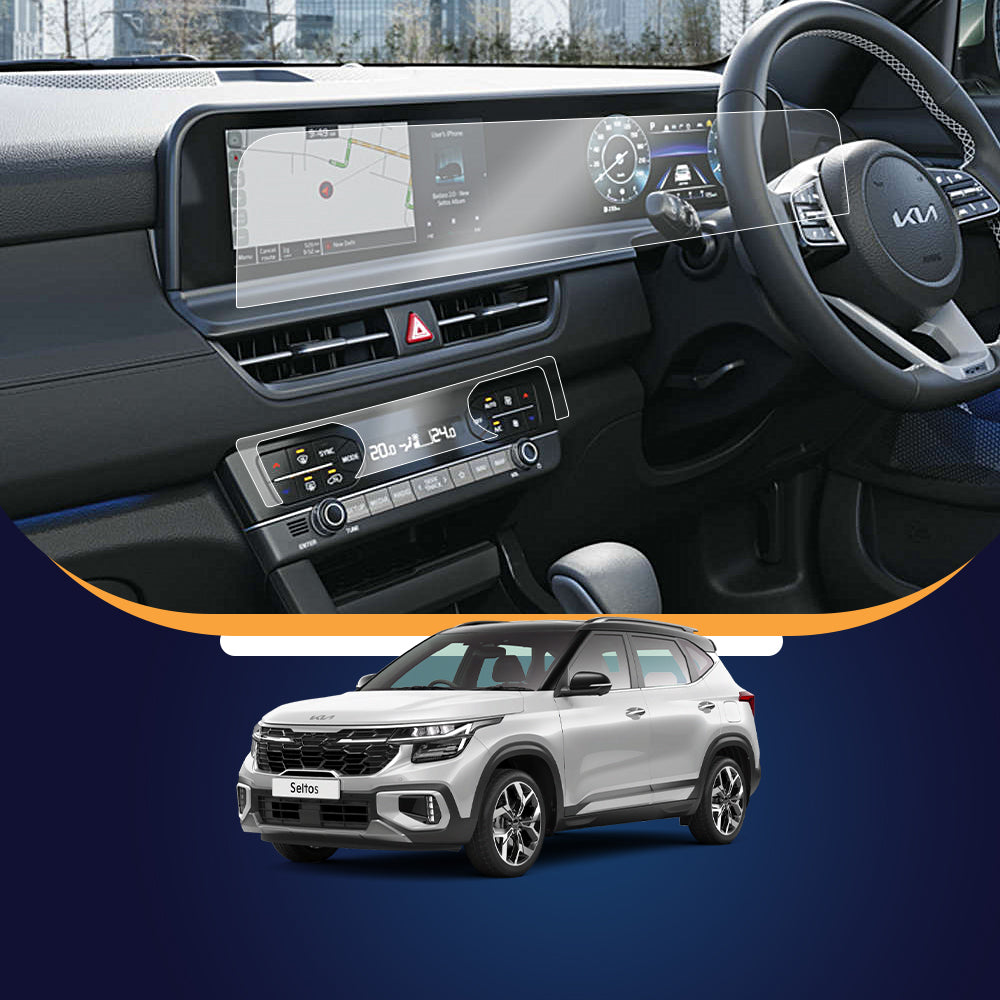 Kia Seltos 10" Infotainment + AC Panel Guard