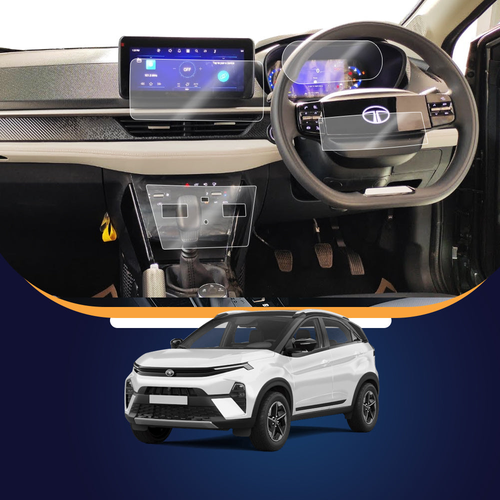 Tata Nexon creative plus S infotainment, Cluster, AC Panel and Steerin